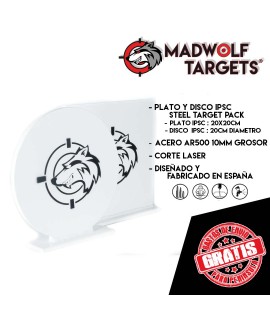 Blanco de tiro metálico - Disco y Plato IPSC - Madwolf Targets