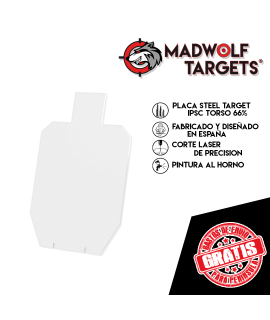 Blanco de tiro Metálico - Silueta Torso IPSC 66% - Madwolf Targets