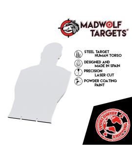 Shooting Steel Target Plate - HUMAN TORSO SHAPE - Madwolf Targets