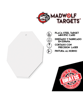 Steel Target Plate - MINI IPSC CARD - Madwolf Targets