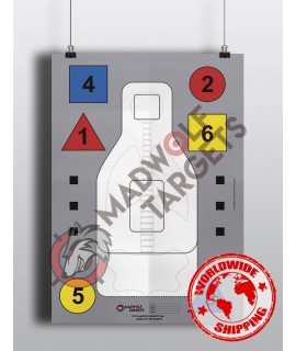 FBI QIT-99 Qualify Shooting Target - Precision and Instinctive Shooting