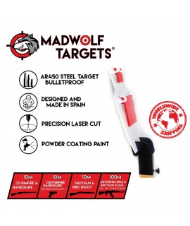 Steel Target - IPSC Reactive Practice Torso - DOUBLE TAP - Madwolf Targets